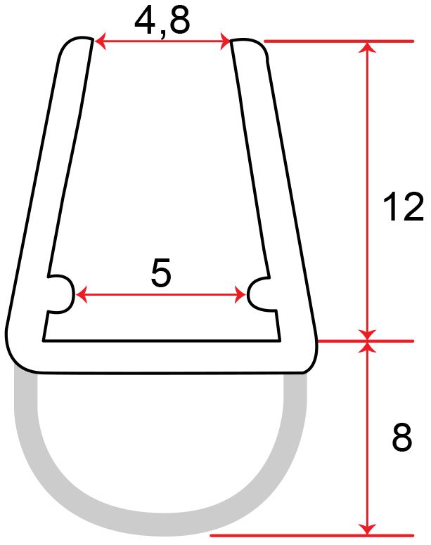 Nischenduscheprofile